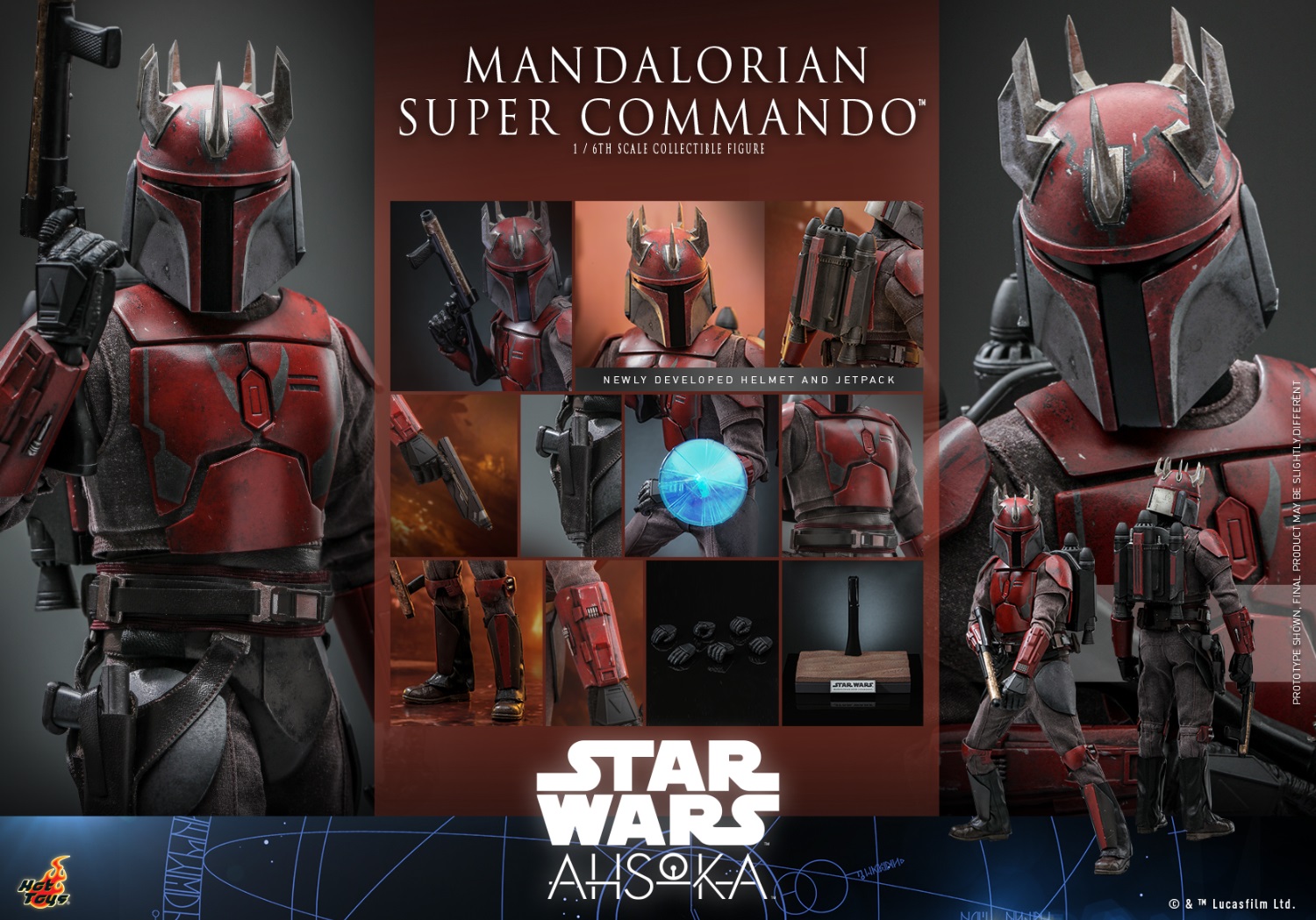 Mandalorian Super Commando - Hot Toys TMS127 Star Wars Ahsoka 1/6th scale Collectible Figure